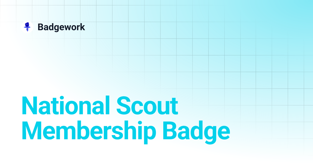 National Scout Membership Badge | Badgework