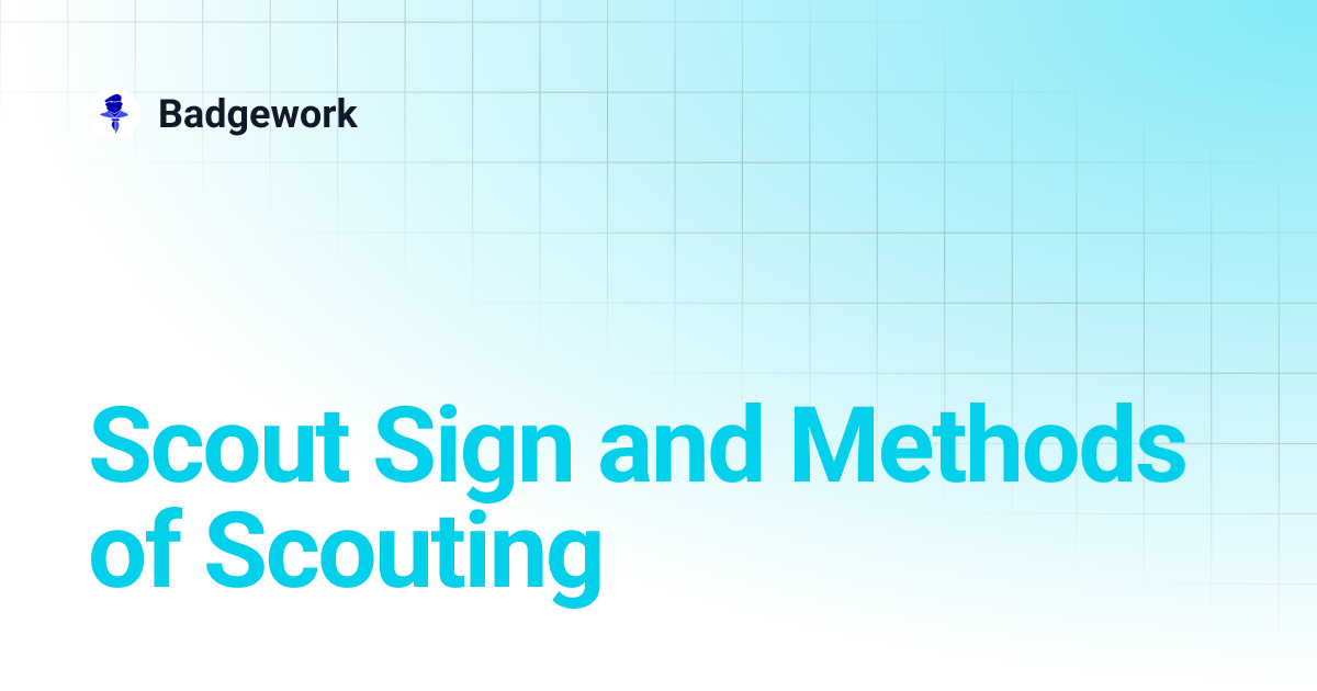 Scout Sign and Methods of Scouting | Badgework