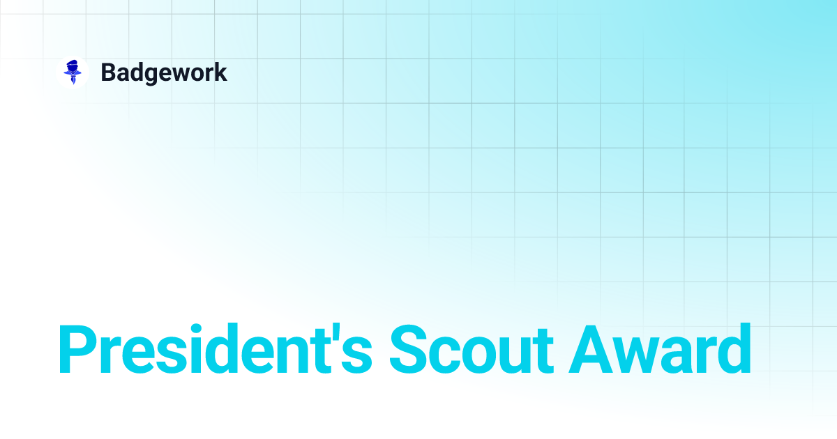 President's Scout Award | Badgework