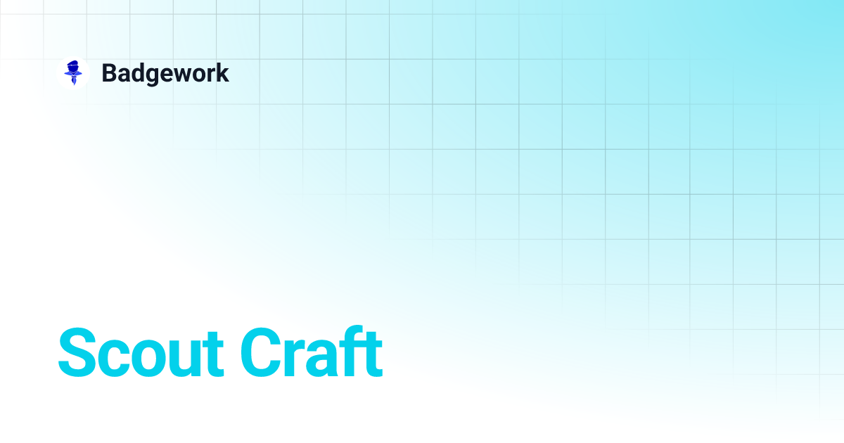 Scout Craft | Badgework